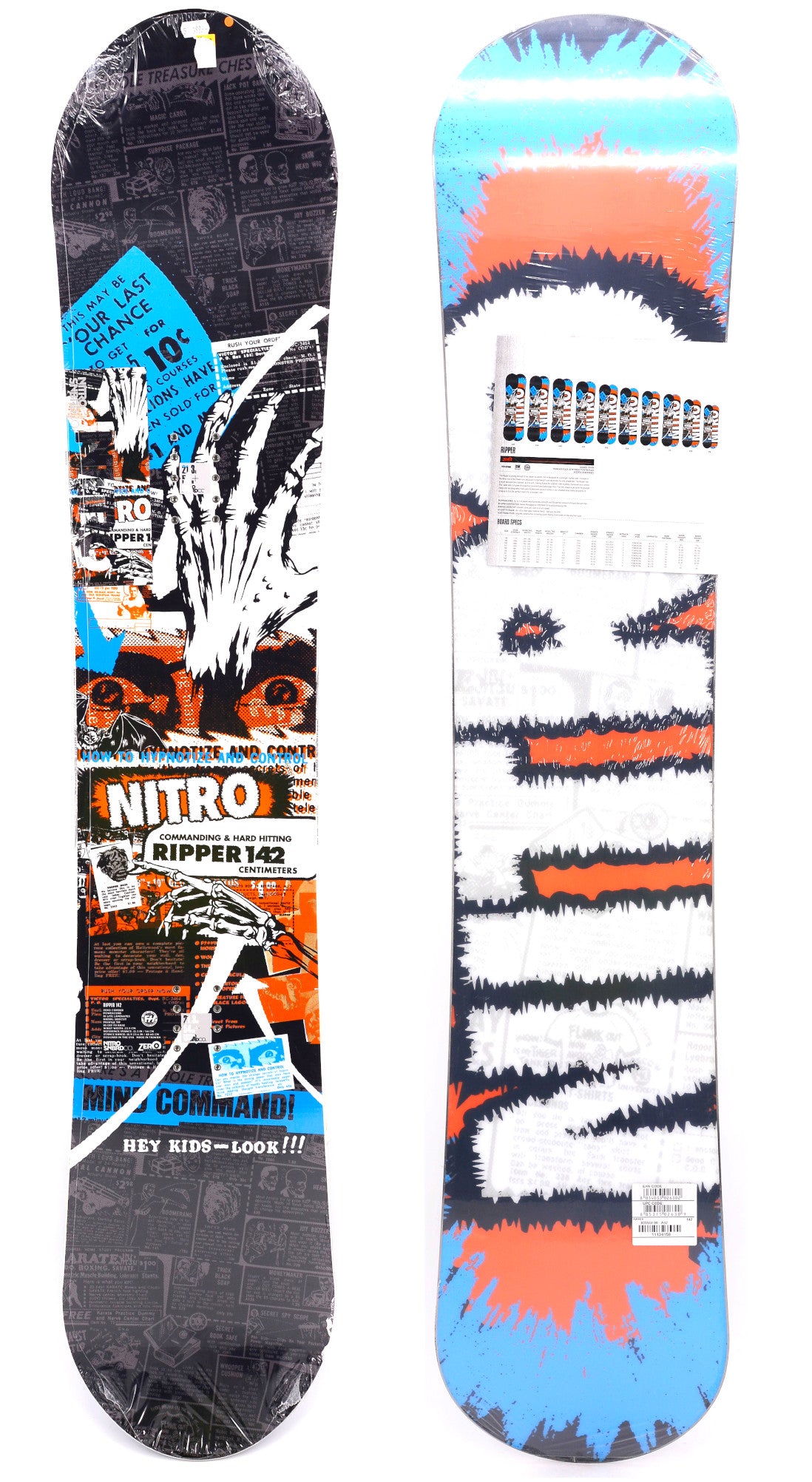 NITRO RIPPER - 142 cm Youth Twin Shape Snowboard Softboot Park Freerid